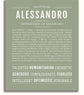 Alessandro Personalized Name Meaning Art Prints – Name Stories