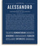 Alessandro Personalized Name Meaning Art Prints – Name Stories