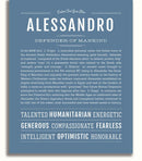 Alessandro | Name Art Print – Name Stories