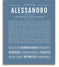 Alessandro | Name Art Print – Name Stories