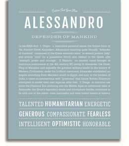 Alessandro | Name Art Print – Name Stories