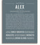 Alex (male) | Name Art Print – Name Stories