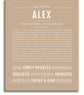 Alex Personalized Name Meaning Art Prints – Name Stories