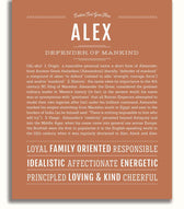 Alex Personalized Name Meaning Art Prints – Name Stories