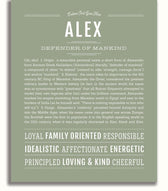 Alex (male) | Name Art Print – Name Stories