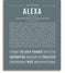 Alexa | Name Art Print – Name Stories