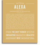 Alexa | Name Art Print – Name Stories