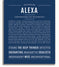 Alexa | Name Art Print – Name Stories