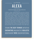 Alexa Personalized Name Meaning Art Prints – Name Stories