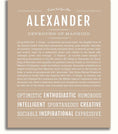 Alexander | Name Art Print – Name Stories