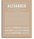 Alexander | Name Art Print – Name Stories