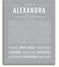 Alexandra Personalized Name Meaning Art Prints – Name Stories