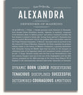 Alexandra | Name Art Print – Name Stories