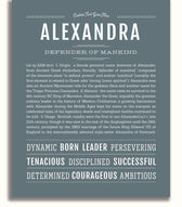 Alexandra | Name Art Print – Name Stories