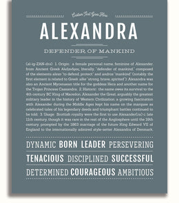 Alexandra | Name Art Print – Name Stories