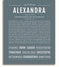 Alexandra | Name Art Print – Name Stories