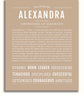 Alexandra Personalized Name Meaning Art Prints – Name Stories