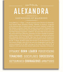 Alexandra | Name Art Print – Name Stories