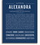 Alexandra Personalized Name Meaning Art Prints – Name Stories