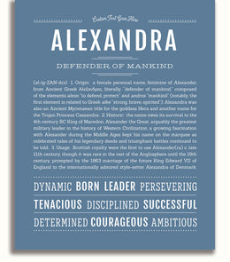 Alexandra | Name Art Print – Name Stories