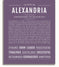 Alexandria Personalized Name Meaning Art Prints – Name Stories