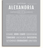 Alexandria Personalized Name Meaning Art Prints – Name Stories