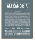 Alexandria | Name Art Print – Name Stories