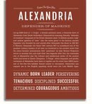 Alexandria | Name Art Print – Name Stories