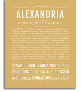 Alexandria | Name Art Print – Name Stories