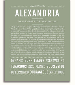 Alexandria | Name Art Print – Name Stories