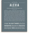 Alexia | Name Art Print – Name Stories