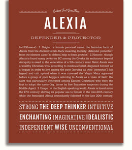 Alexia | Name Art Print – Name Stories