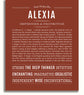 Alexia | Name Art Print – Name Stories