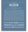 Alexia | Name Art Print – Name Stories
