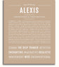 Alexis (female) | Name Art Print – Name Stories