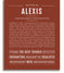 Alexis Personalized Name Meaning Art Prints – Name Stories