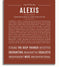 Alexis Personalized Name Meaning Art Prints – Name Stories