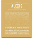 Alexis (male) | Name Art Print – Name Stories