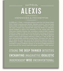 Alexis (male) | Name Art Print – Name Stories