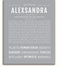Alexsandra Personalized Name Meaning Art Prints – Name Stories