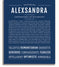 Alexsandra Personalized Name Meaning Art Prints – Name Stories