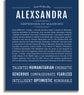 Alexsandra Personalized Name Meaning Art Prints – Name Stories