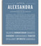 Alexsandra Personalized Name Meaning Art Prints – Name Stories