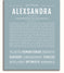Alexsandra Personalized Name Meaning Art Prints – Name Stories