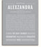 Alexzandra Personalized Name Meaning Art Prints – Name Stories