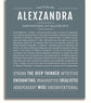 Alexzandra Personalized Name Meaning Art Prints – Name Stories