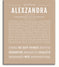 Alexzandra Personalized Name Meaning Art Prints – Name Stories