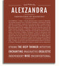 Alexzandra Personalized Name Meaning Art Prints – Name Stories