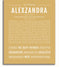 Alexzandra Personalized Name Meaning Art Prints – Name Stories