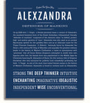 Alexzandra | Name Art Print – Name Stories